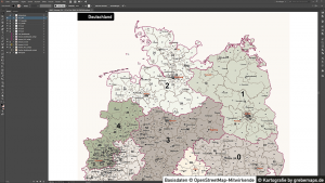 Deutschland Postleitzahlenkarte PLZ-1-2-3 Vektorkarte 3-stellig ...