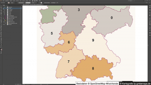 Deutschland Postleitzahlenkarte PLZ-1-2-3 Vektorkarte 3-stellig ...