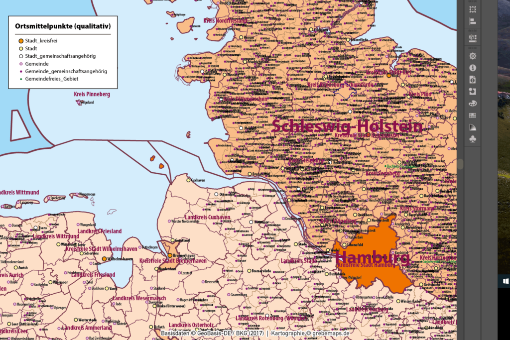 Deutschland administrative Verwaltungskarte Bundesländer ...