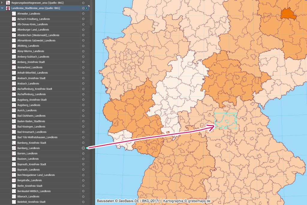 Deutschland administrative Verwaltungskarte Bundesländer ...
