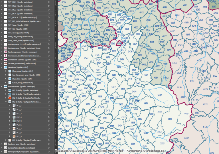 Postleitzahlen Der Schweiz